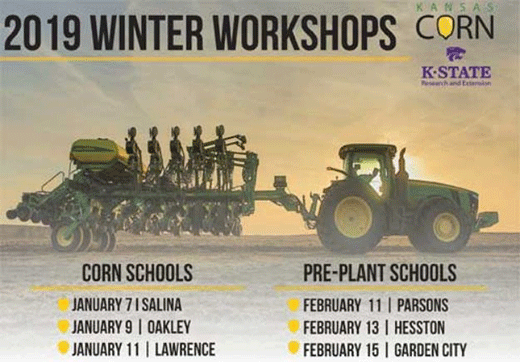 K-State Corn Production Schools scheduled for winter 2019